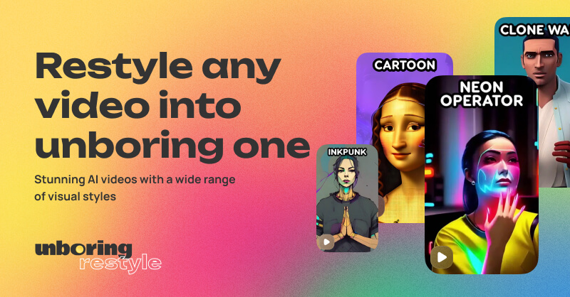 Unboring by Reface – AI Video Generator. Restyle Your Content